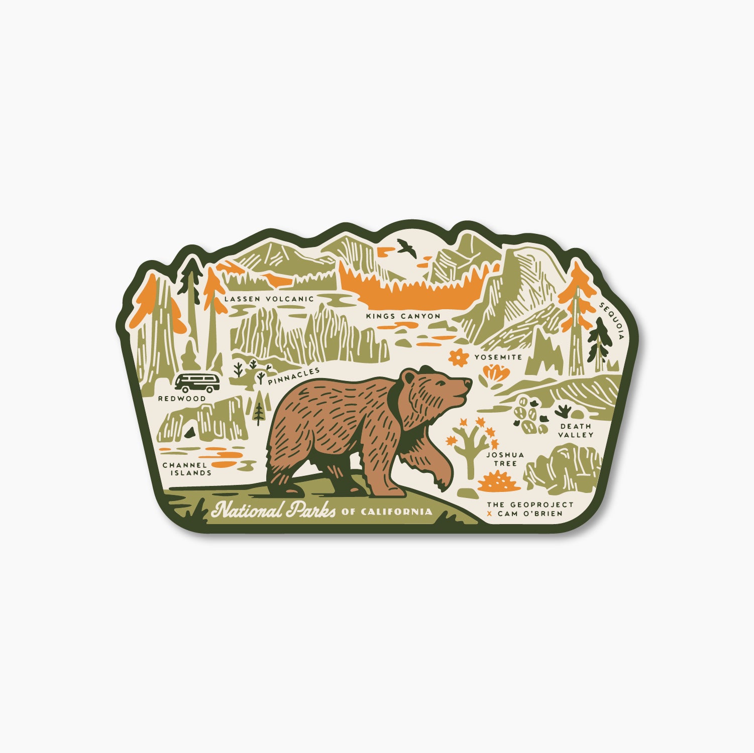 California National Parks Sticker - THE GEOPROJECT