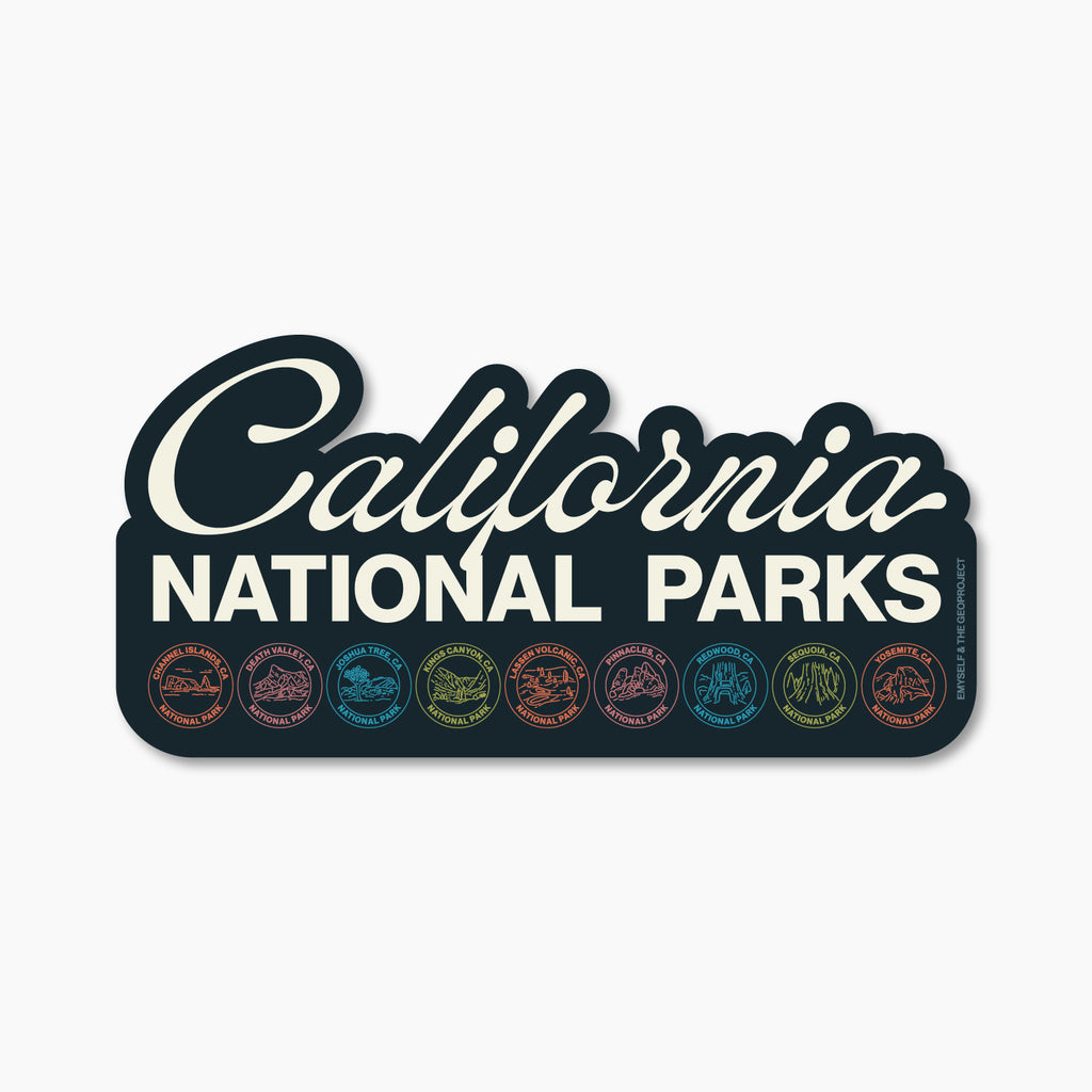 National Parks of California Cursive Sticker (Coming Soon) – The GeoProject