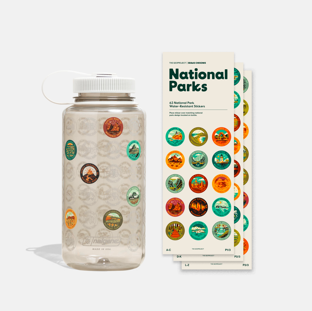 Nalgene National Park Sticker Bottle Erikas Collab 32oz - Sandstone ...