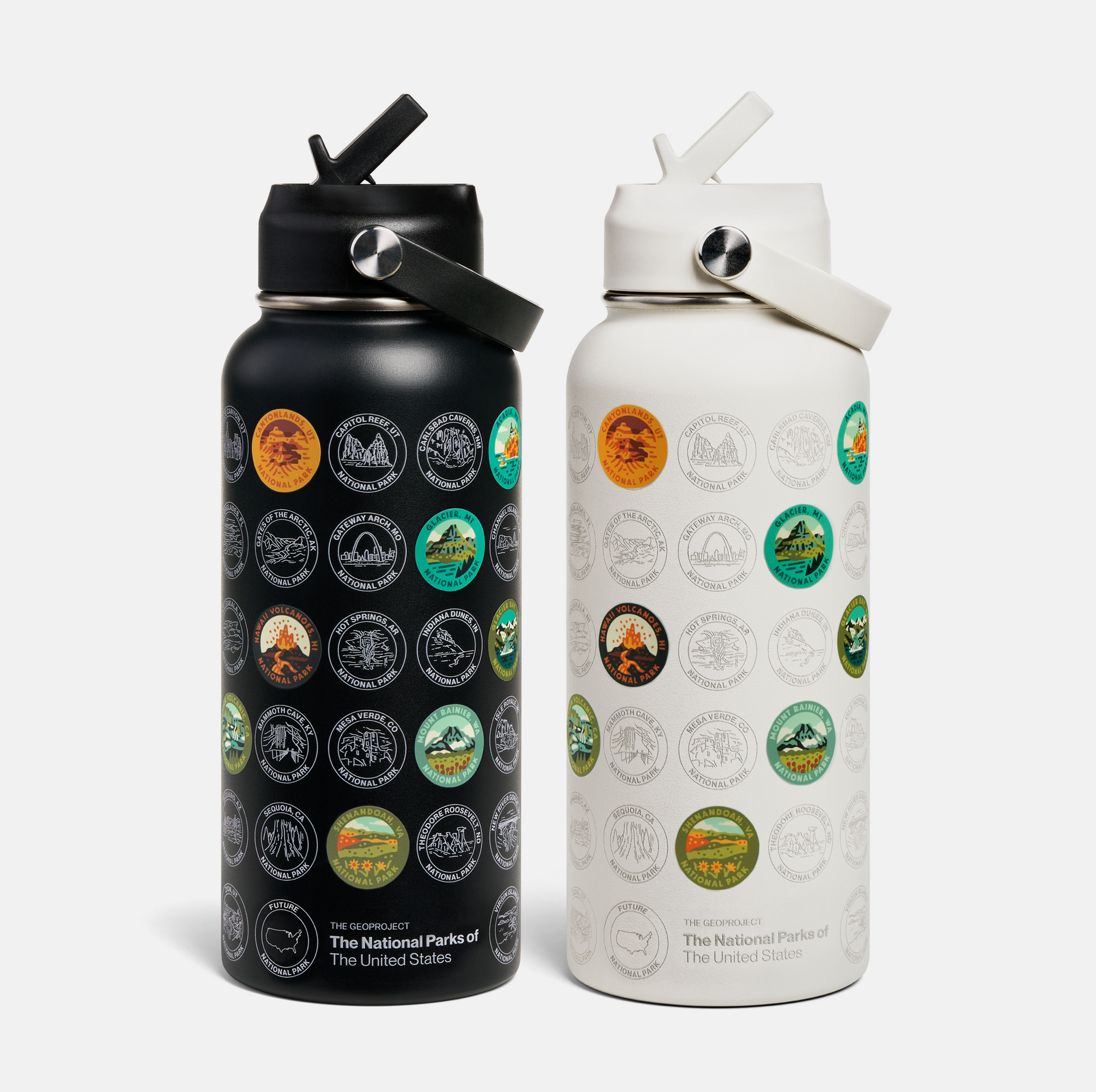 National Park Sticker Bottle | Insulated Bundle - THE GEOPROJECT