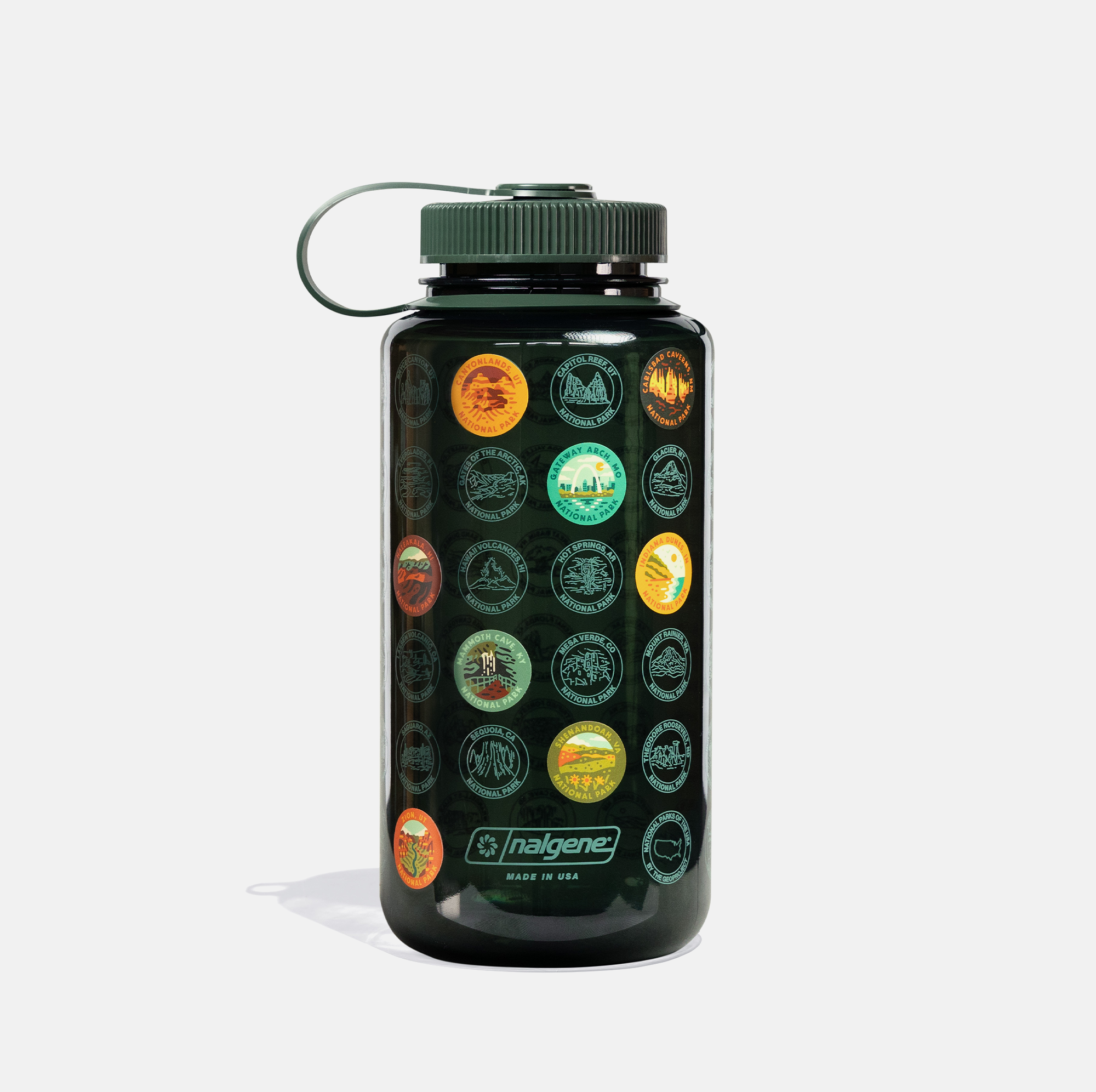 National Park Sticker Bottle | Nalgene - Pine - The GeoProject