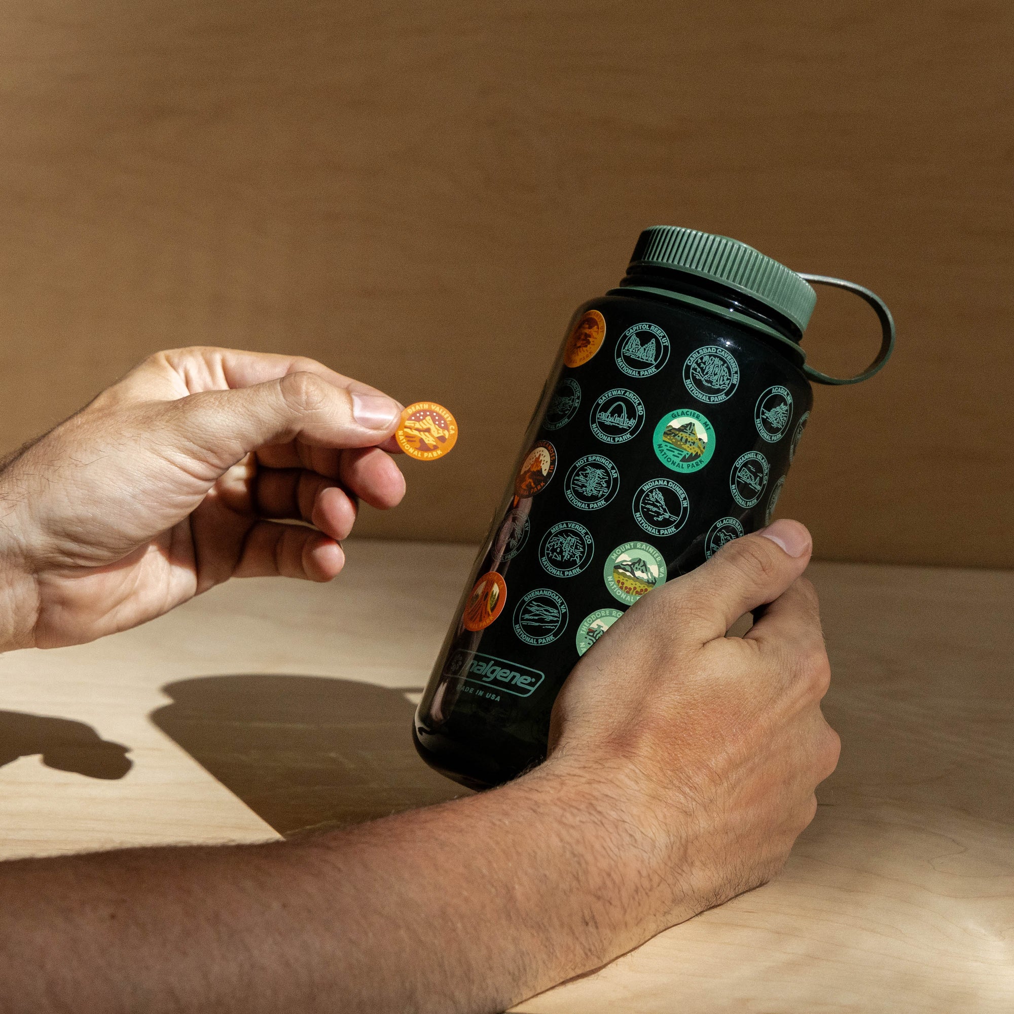 Nalgene National Park Sticker Bottle - Green - The GeoProject